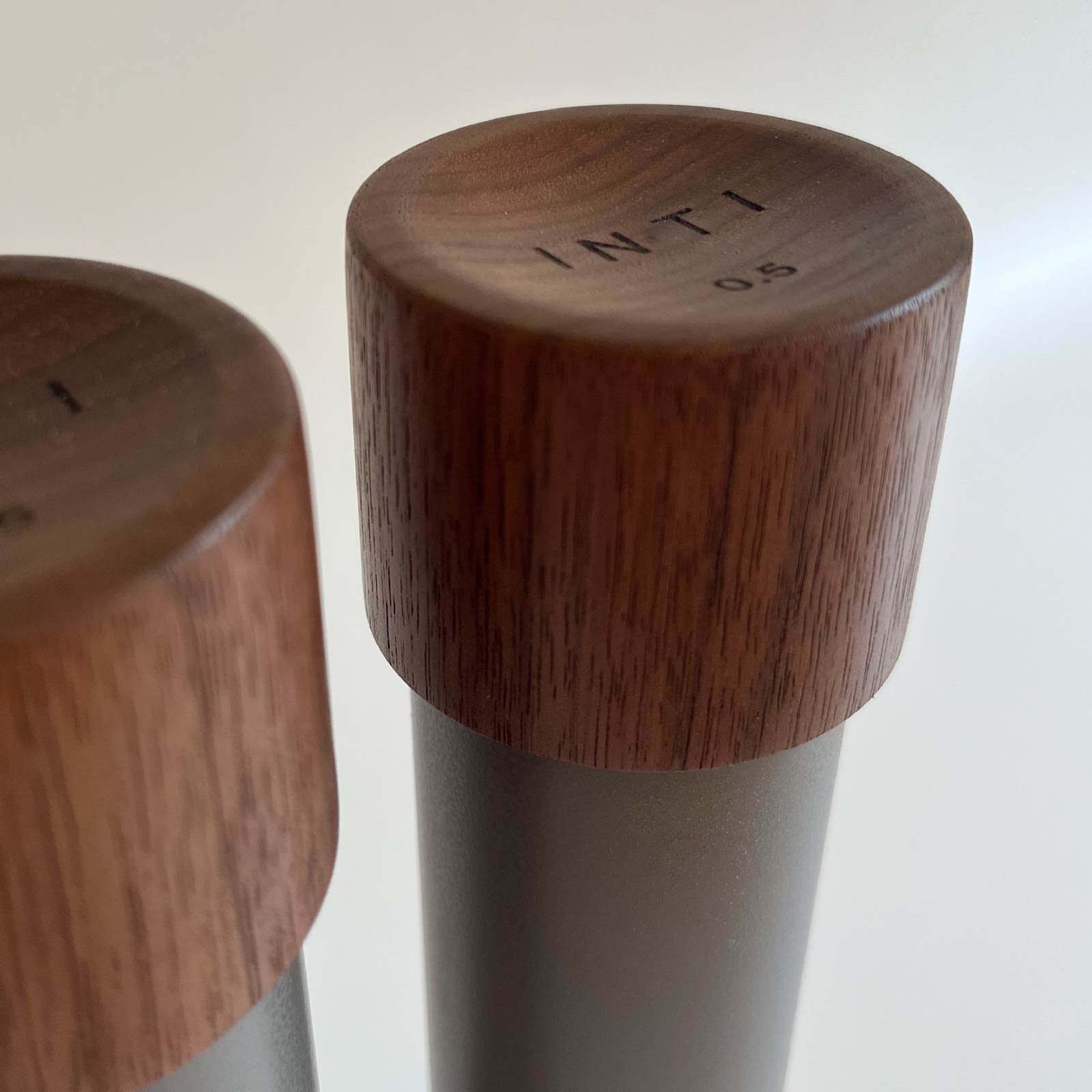 INTI Luxury Wood & Stone Dumbbells - Walnut
